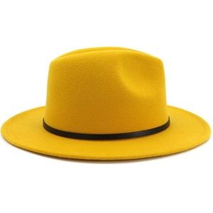 Accessories | Yellow Womans Stylish Fedora Hat Nwt | Poshmark